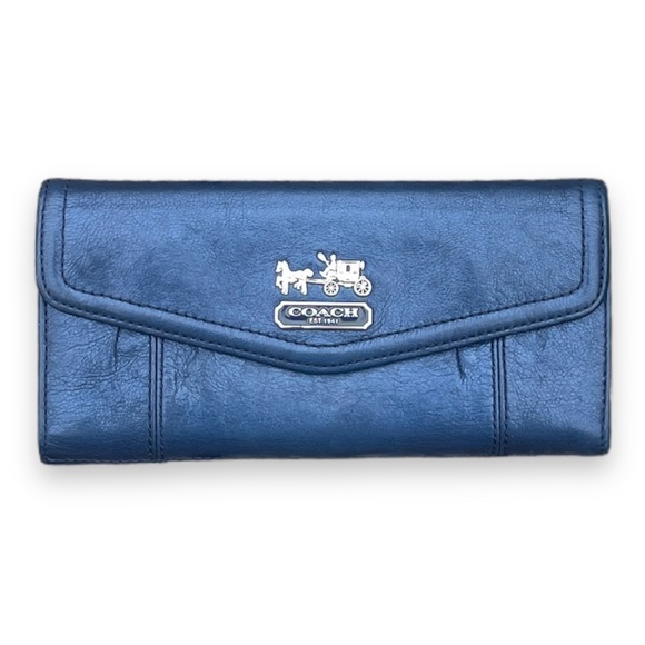 Coach | Bags | Coach Madison Vibrant Blue Distressed Leather Full Sized ...